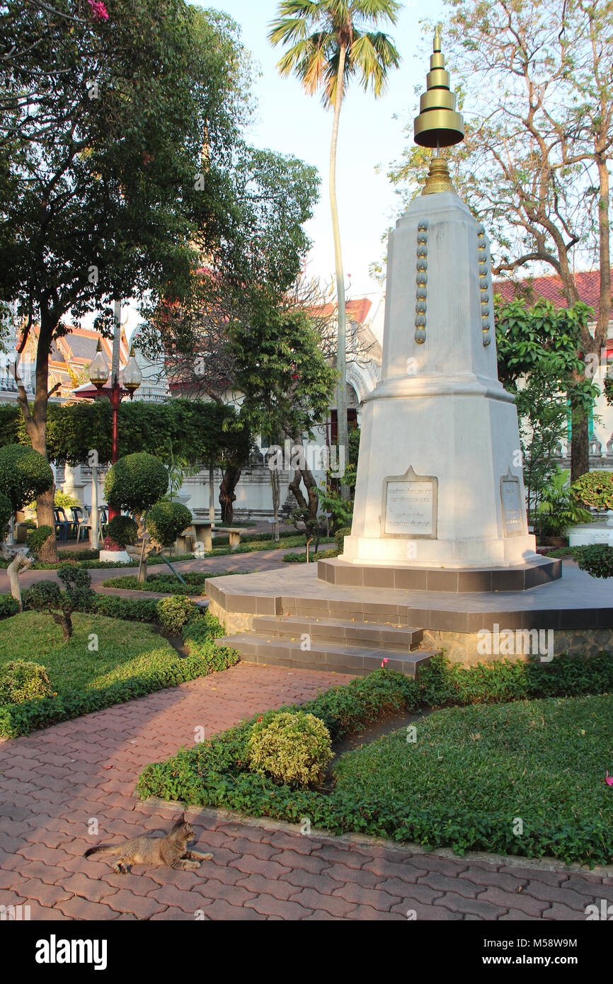 In a buddhist temple (Wat Ratchabophit) in Bangkok (Thailand Stock ...