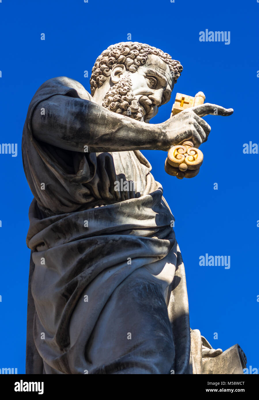 Statue of St. Peter in front of St. Peter's Basilica, Vatican, Rome ...
