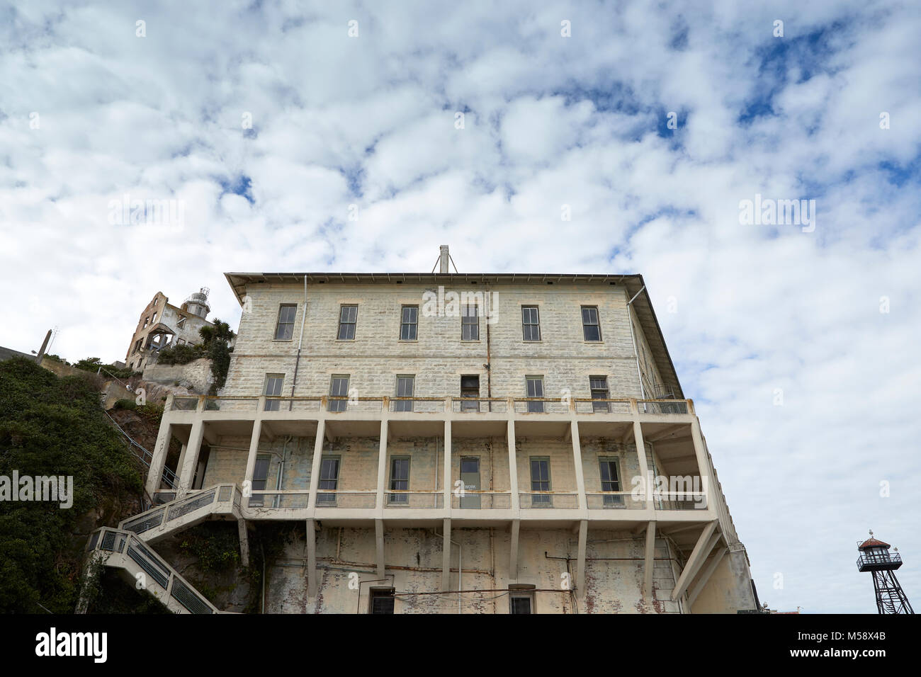 Buildings At The Historic Prison On Alcatraz Island, San Francisco ...