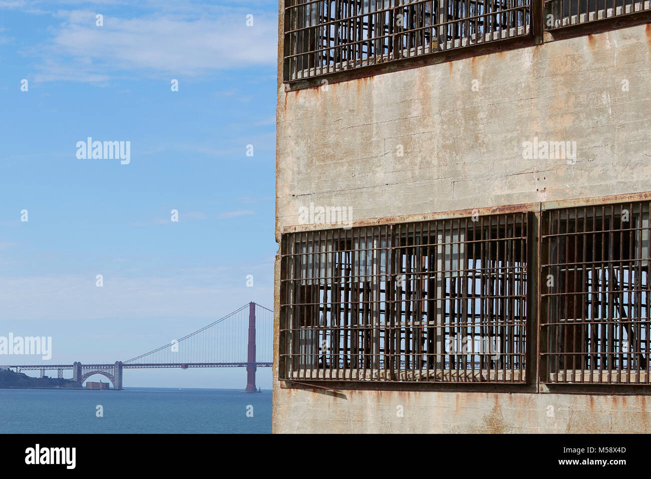 The Rusting Bars Of The New Industries Building On Alcatraz, The Golden ...