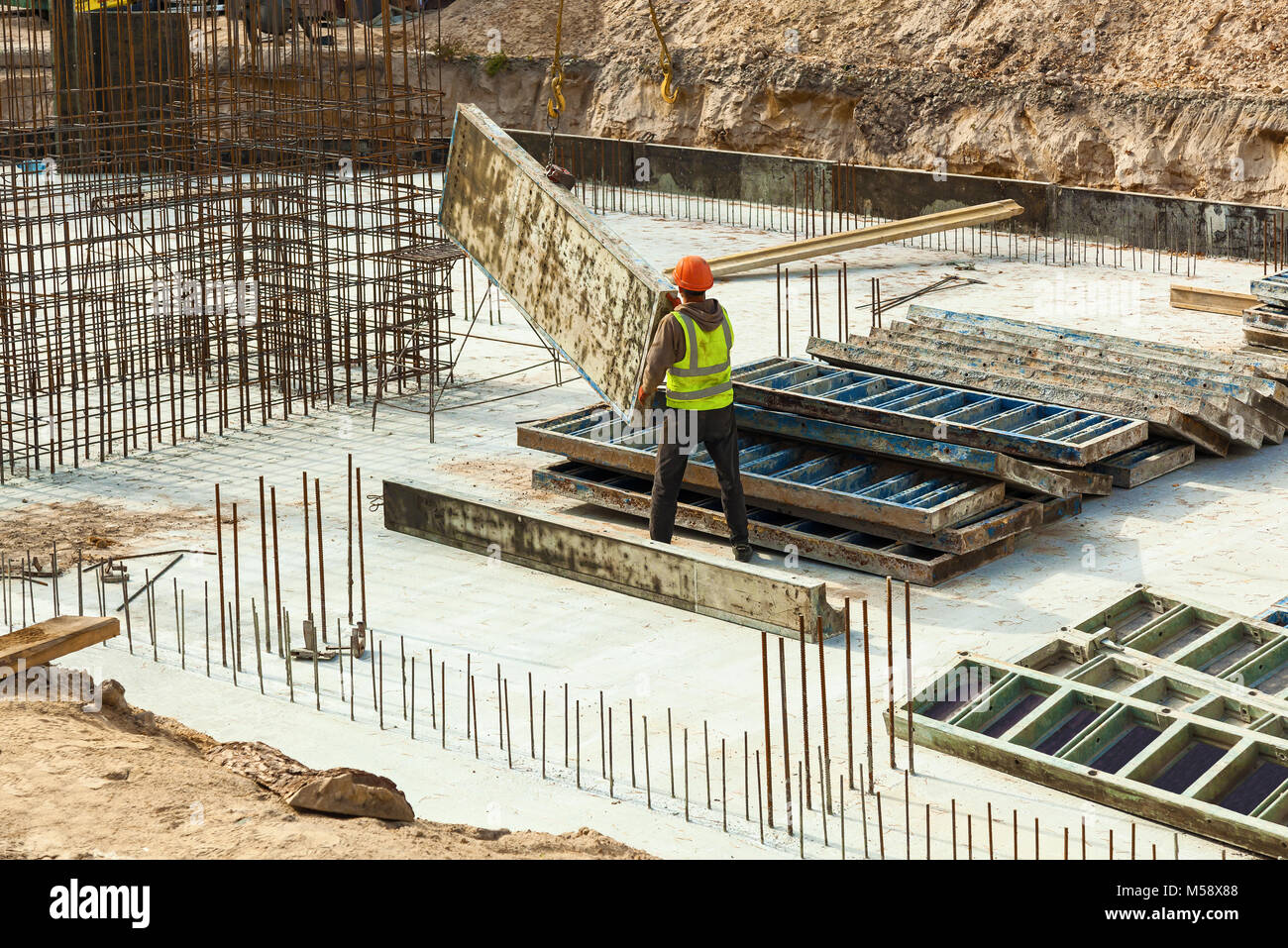 Design of reinforcement cage of reinforcement for concrete frame Stock ...