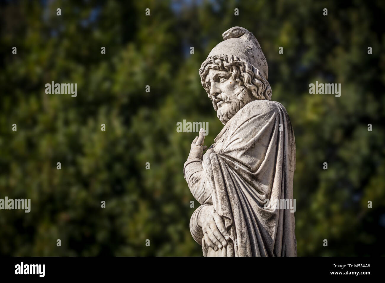 Stone sculpture in Rome. Pensive pose and textures are the more ...