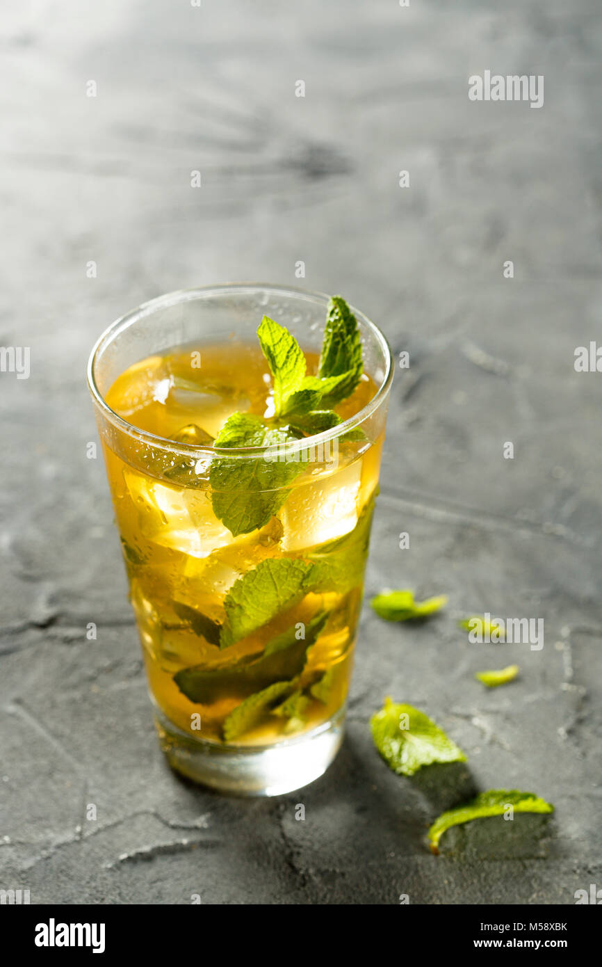 Homemade iced tea with fresh mint Stock Photo - Alamy