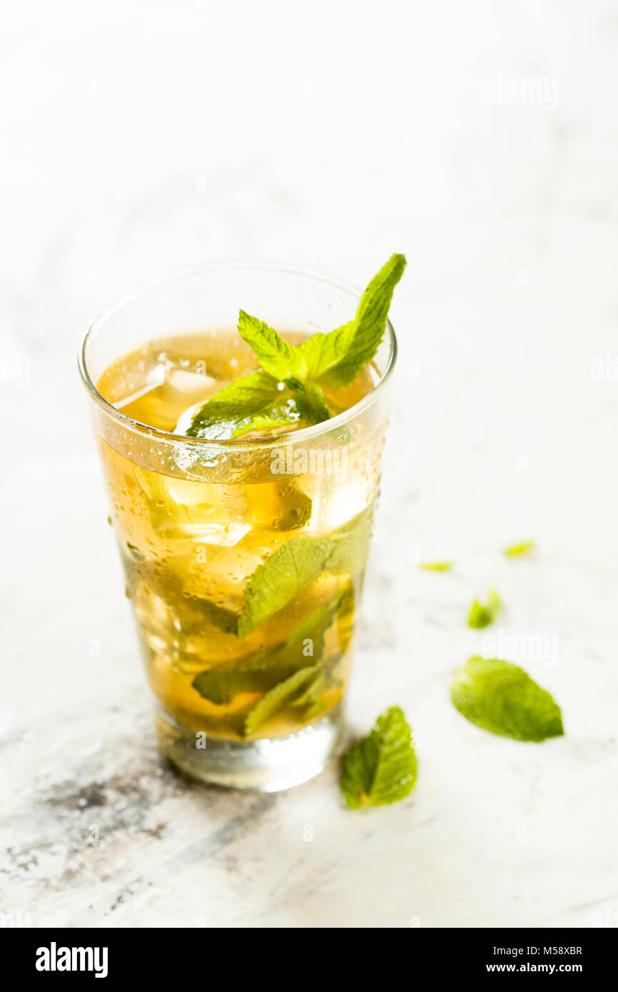Homemade iced tea with fresh mint Stock Photo - Alamy
