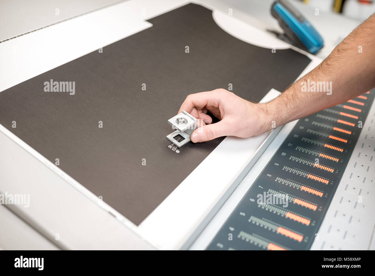 Printing industry magnifying glass hi-res stock photography and images ...