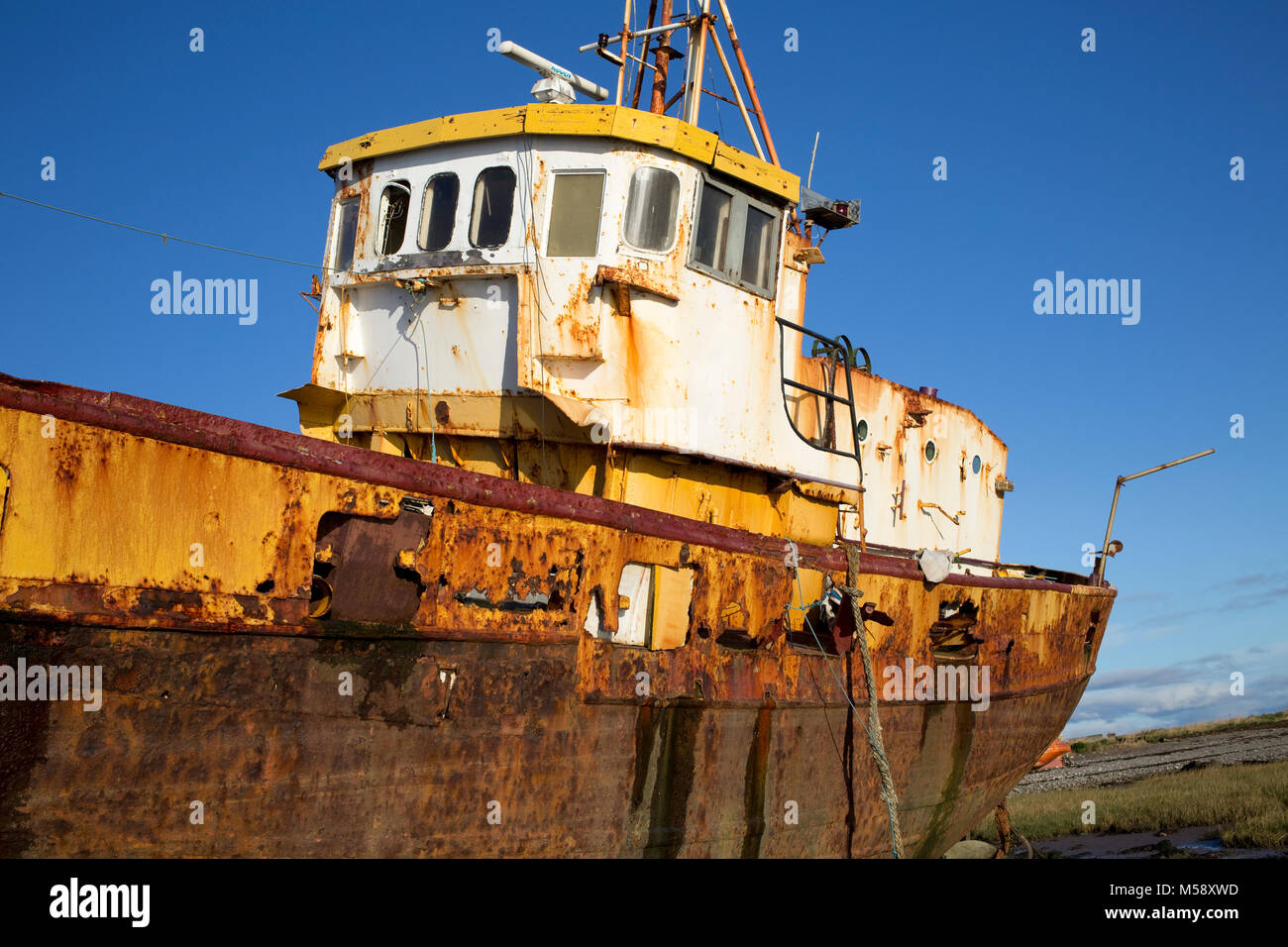 Rusty boat rusting trawler ship vita nova abandoned stranded bea hi-res ...