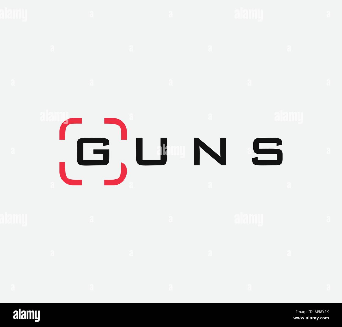 Aim vector linear stylized icon, goal abstract sign, target symbol, gun ...