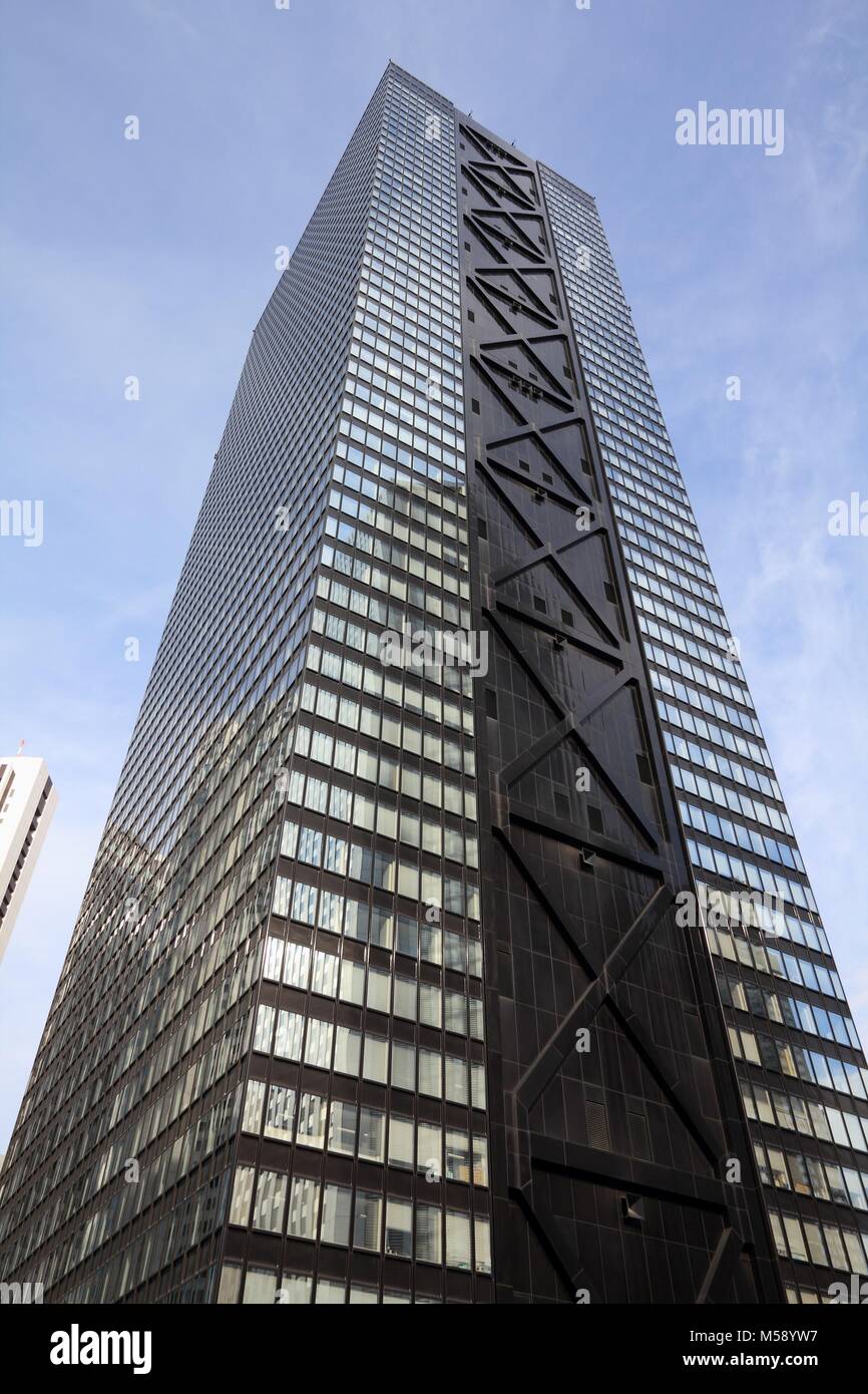 TOKYO, JAPAN - MAY 11, 2012: Shinjuku Mitsui building in Tokyo. The 225 ...