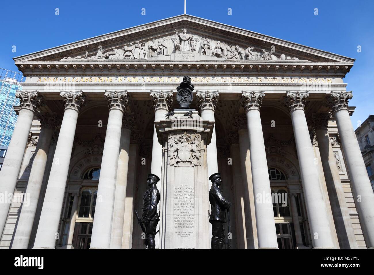The royal exchange london england united kingdom hi-res stock ...