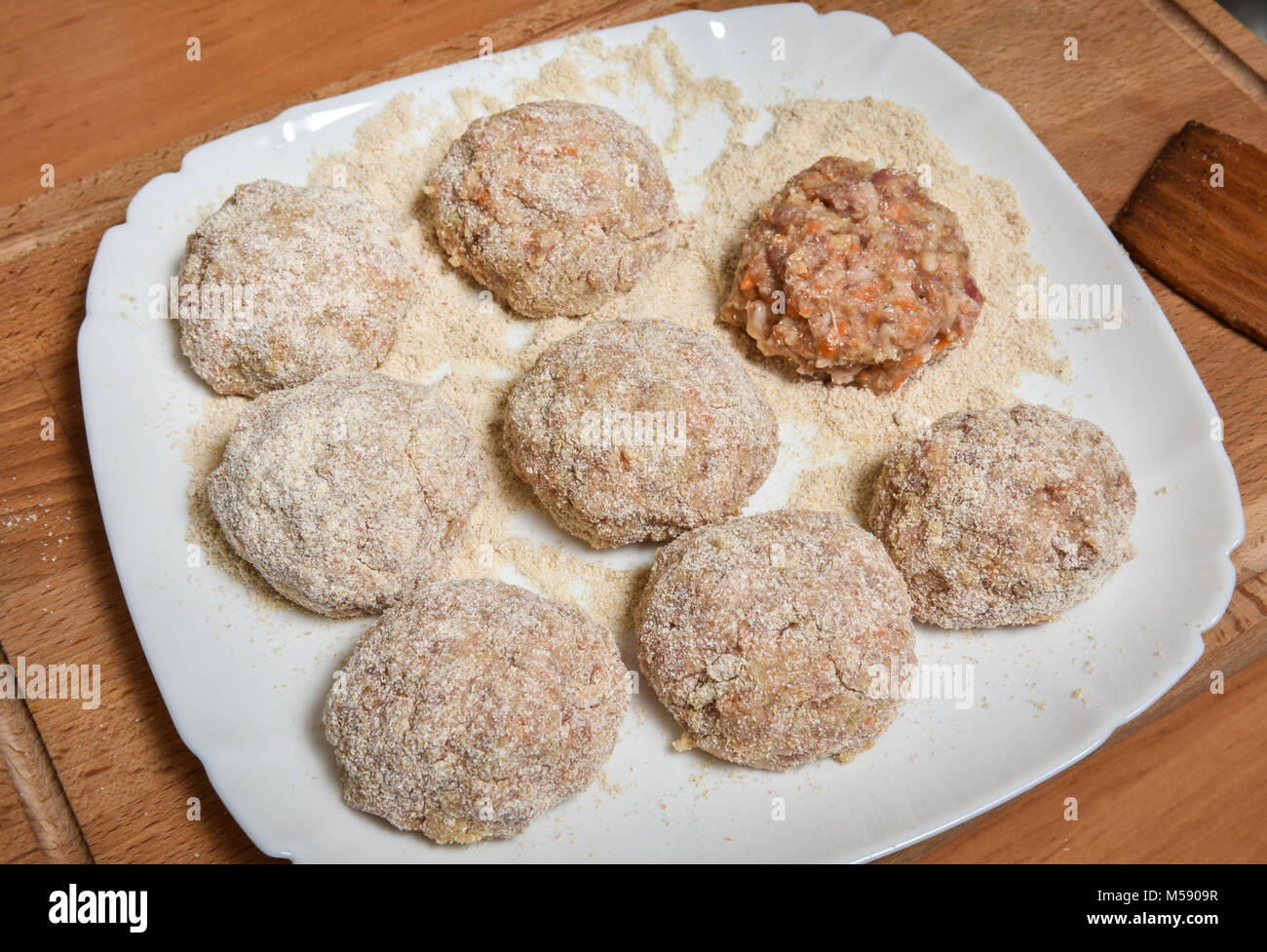 Round pork cutlets hi-res stock photography and images - Alamy