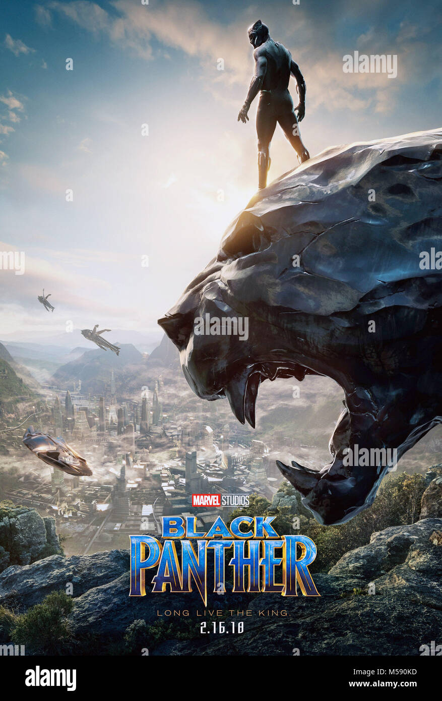 BLACK PANTHER, US poster, Chadwick Boseman as Black Panther, 2018 ...
