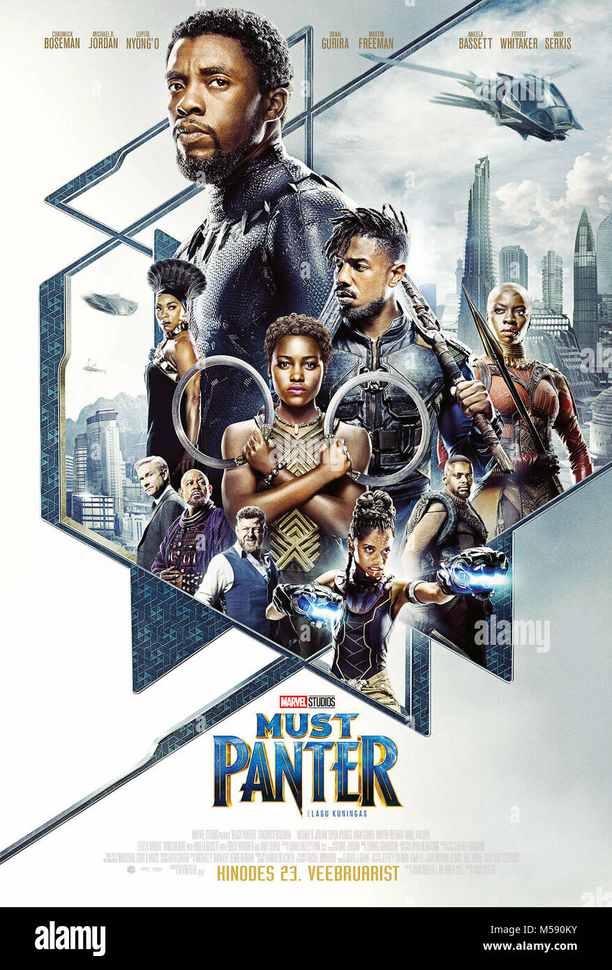BLACK PANTHER, (aka MUST PANTER), Estonian poster art, top: Chadwick ...