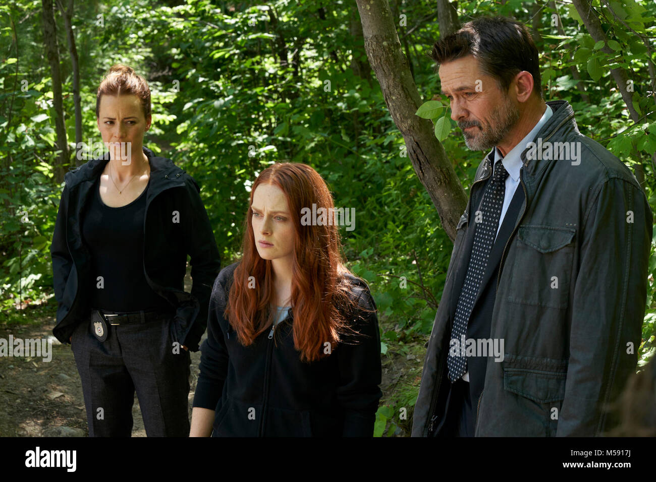 CARDINAL, l-r: Karine Vanasse, Alex Paxton-Beesley, Billy Campbell in ...