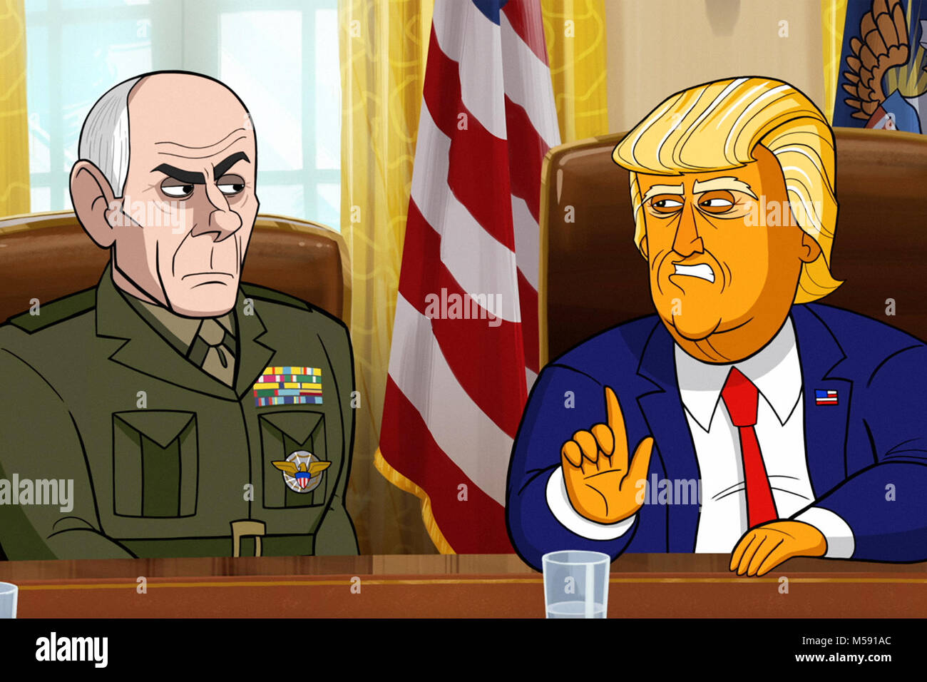 OUR CARTOON PRESIDENT, from left: John F. Kelly (voiced by William ...