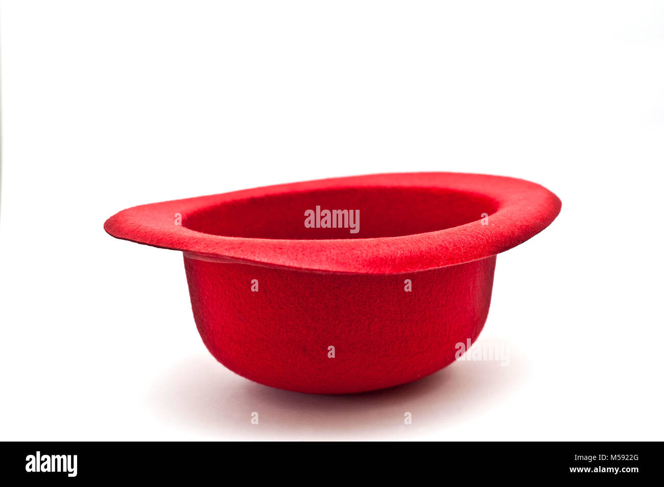 red bowler hat isolated Stock Photo - Alamy