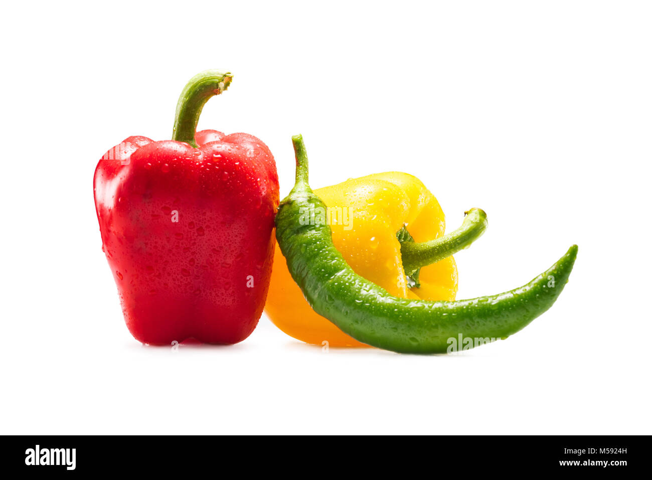 Fresh different bell peppers Cut Out Stock Images & Pictures - Alamy