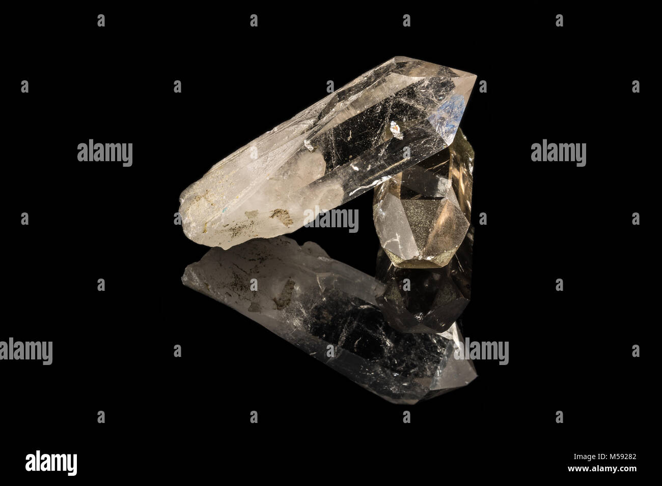 Shining crystals and black background Stock Photo - Alamy