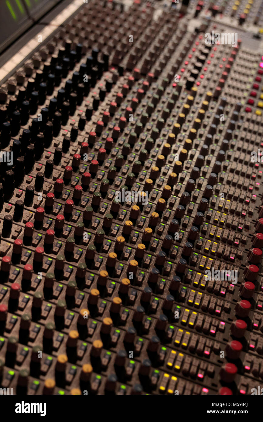 Electronic mixer used to create music from a dj Stock Photo - Alamy