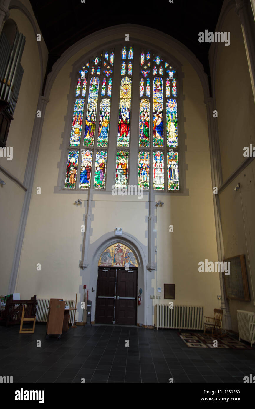 Stained glass in Church Halifax Nova Scotia Canada window coloured door ...