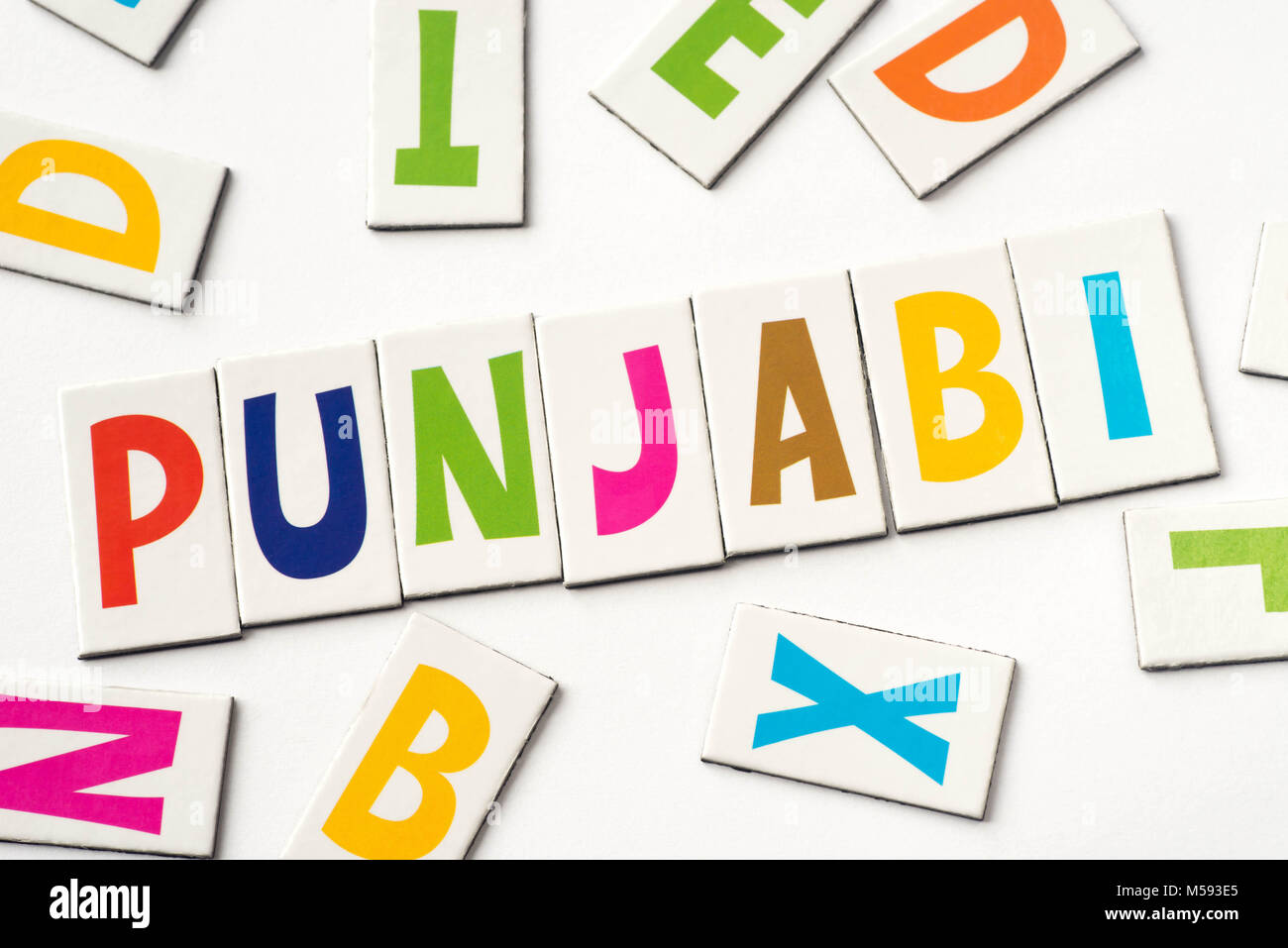 word kalmyk made of colorful letters on white background Stock Photo ...