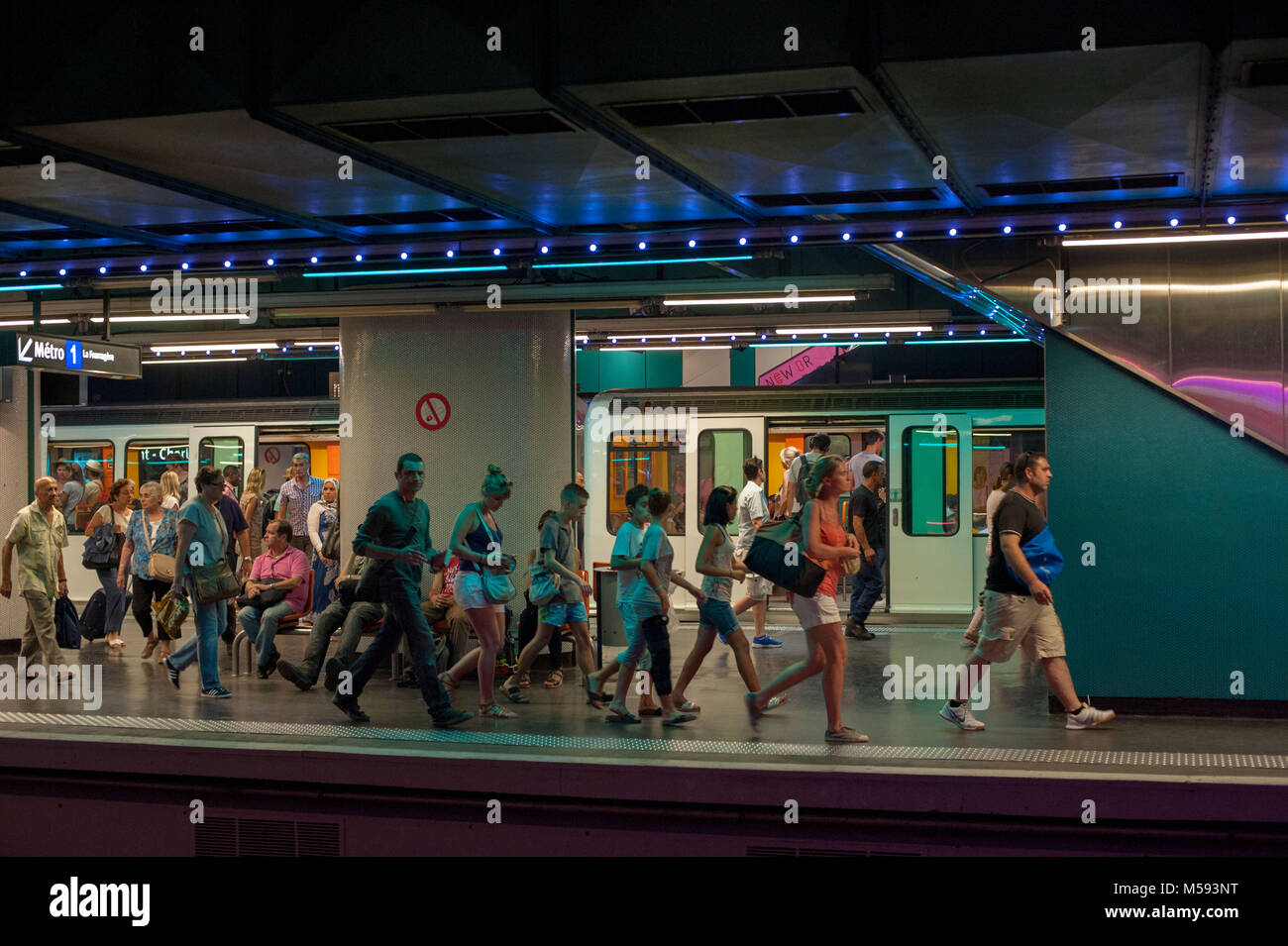 Marseille, France. Subway station Stock Photo - Alamy