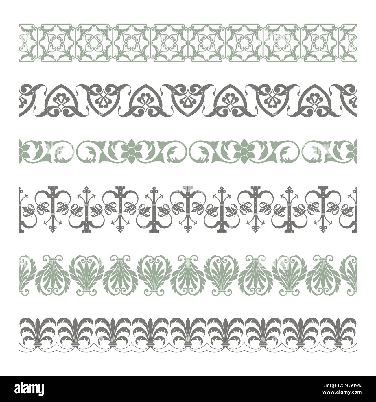 Islamic style border vector Cut Out Stock Images & Pictures - Alamy