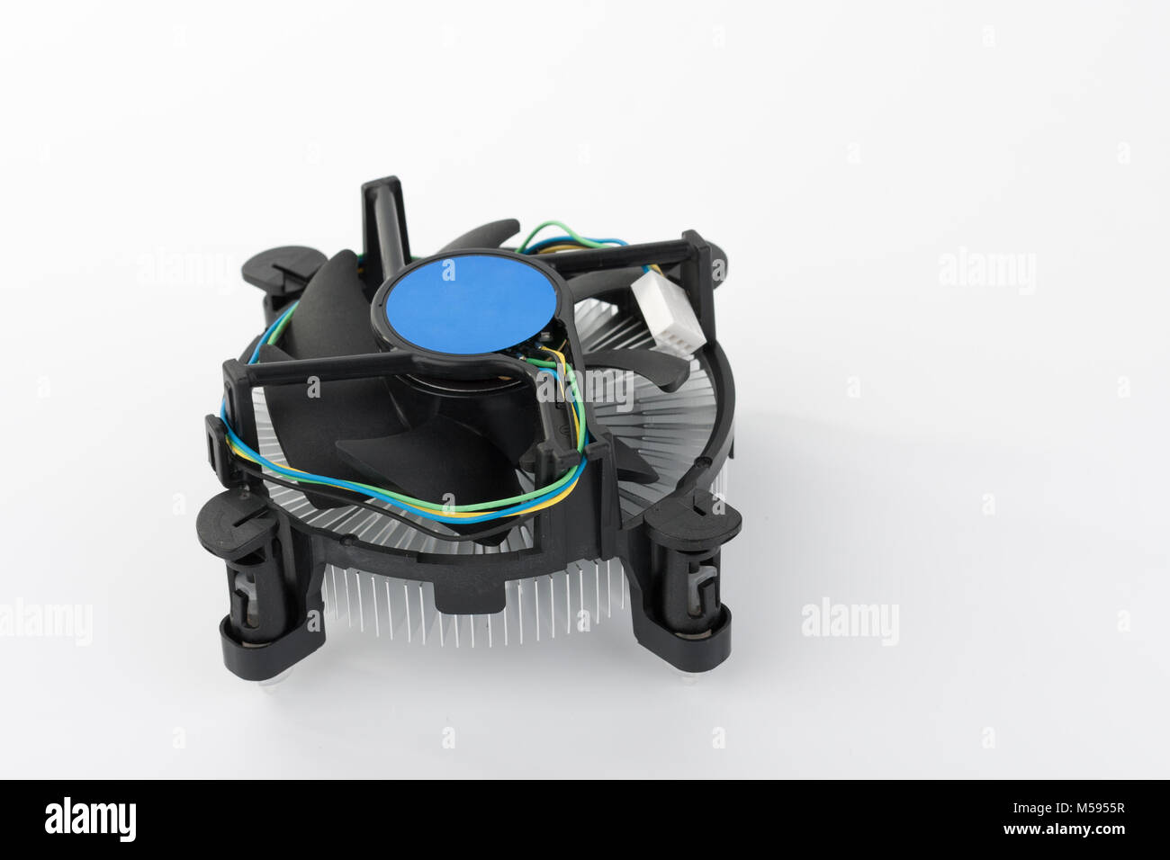 New modern fan for PC processor on white background Stock Photo - Alamy