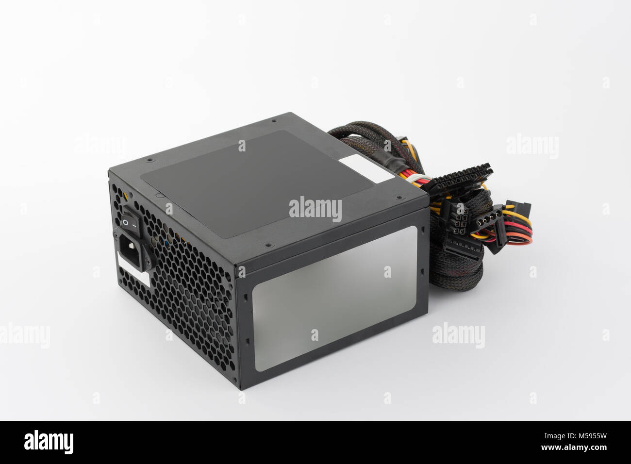 Computer power supply unit, isolated on white background Stock Photo ...