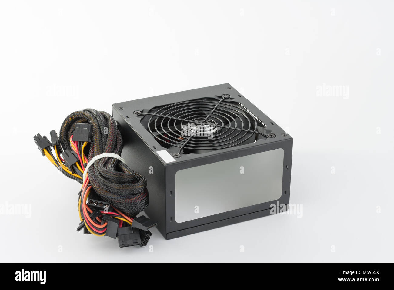 Computer power supply unit, isolated on white background Stock Photo ...