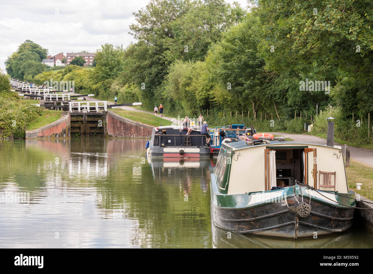 Caen Hill Locks Stock Photo - Alamy