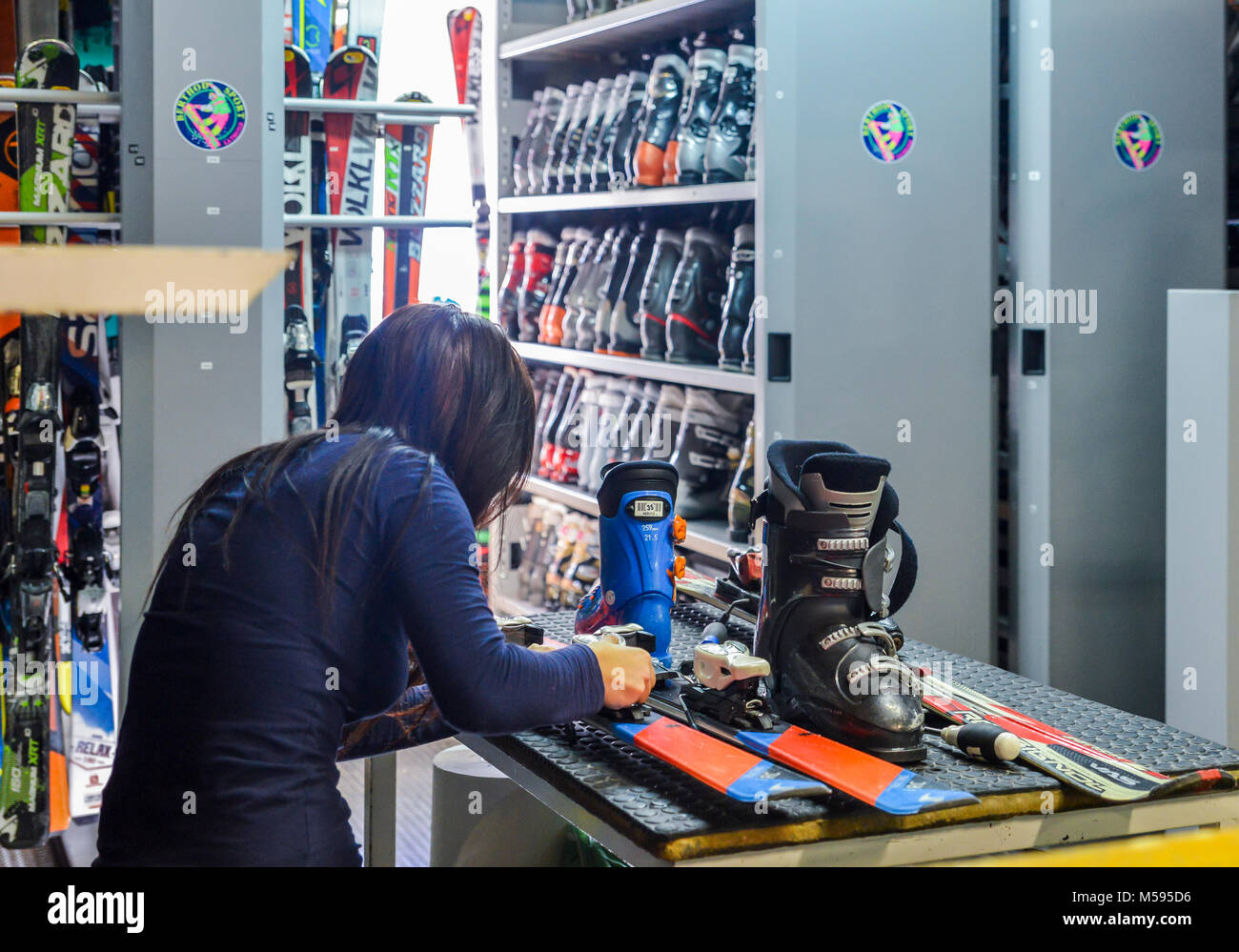 Fixing ski boot hi-res stock photography and images - Alamy