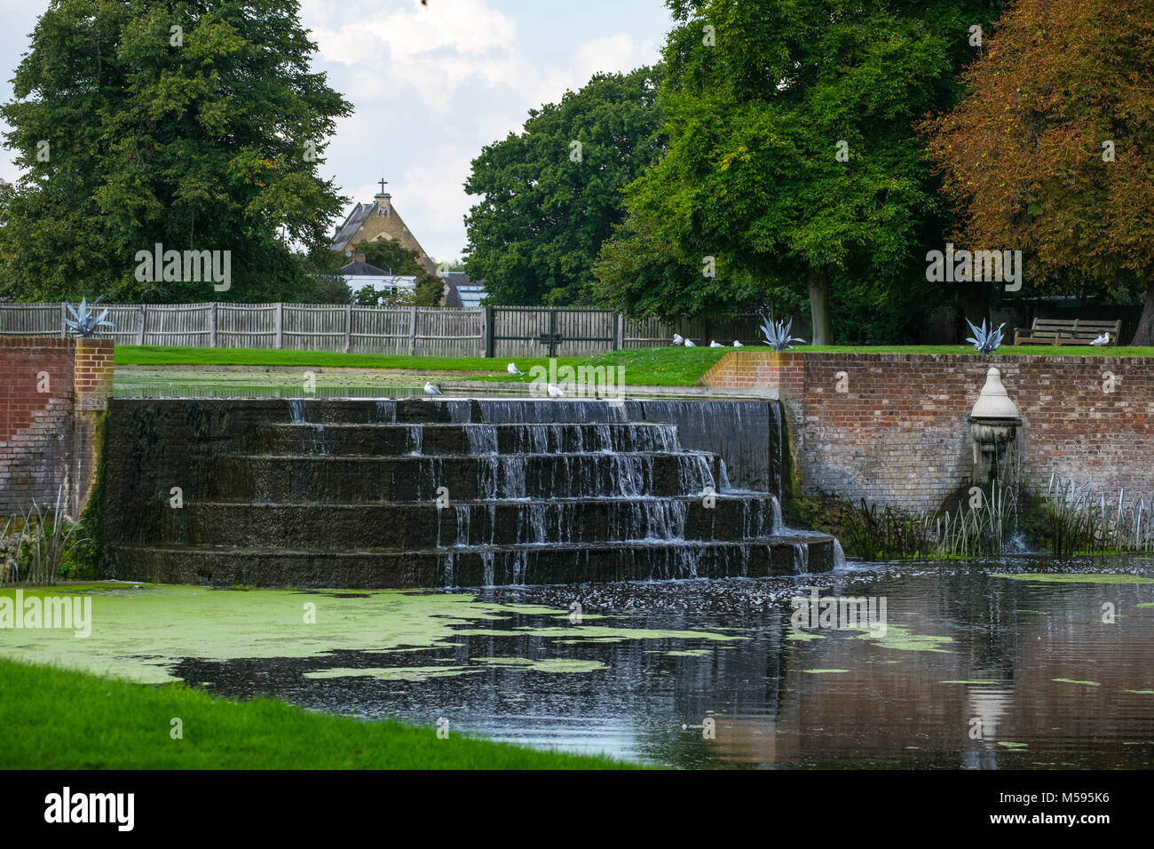 victorian water garden Stock Photo - Alamy