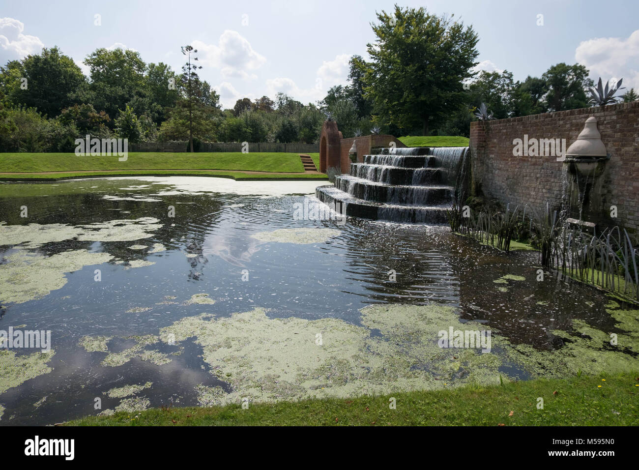 victorian water garden Stock Photo - Alamy
