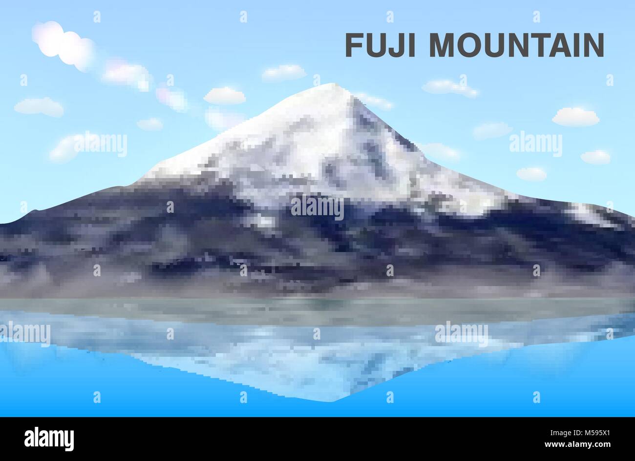 Mountain snow on volcano Stock Vector Images - Alamy