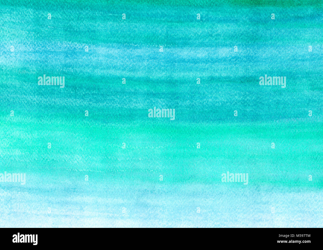 Light blue green hand painted watercolor background with copy space ...