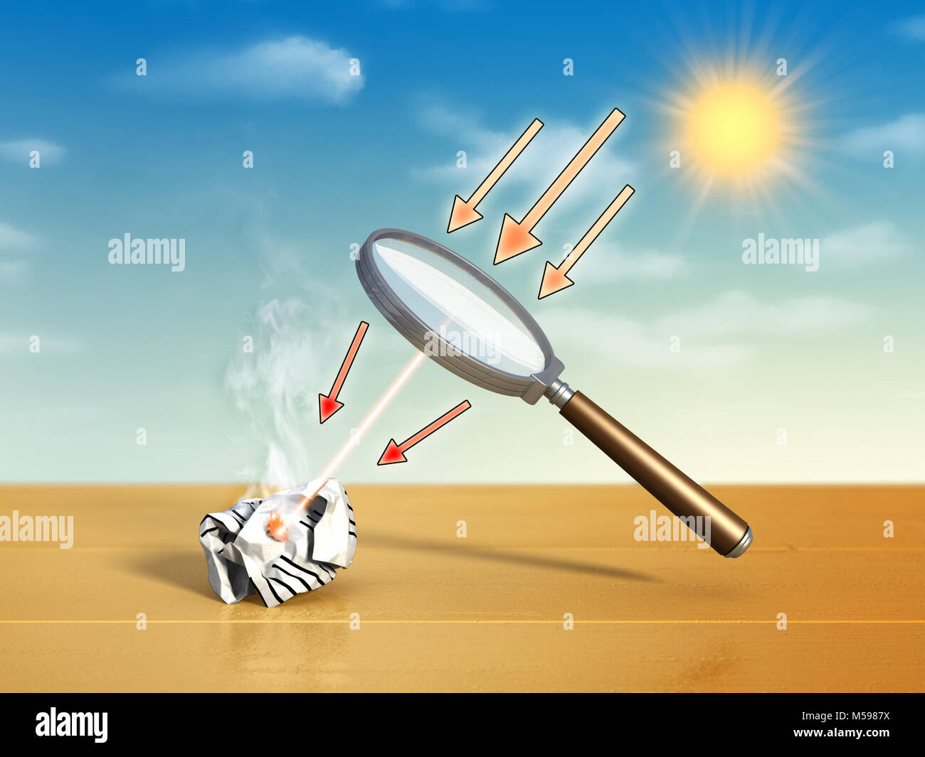 Experiment convex lens magnifying glass hi-res stock photography and ...