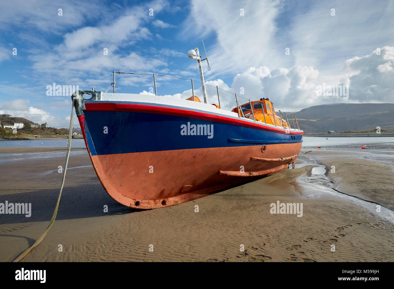 Old Lifeboat Barmouth Harbour Barmouth Gwynedd Wales UK Stock Photo - Alamy
