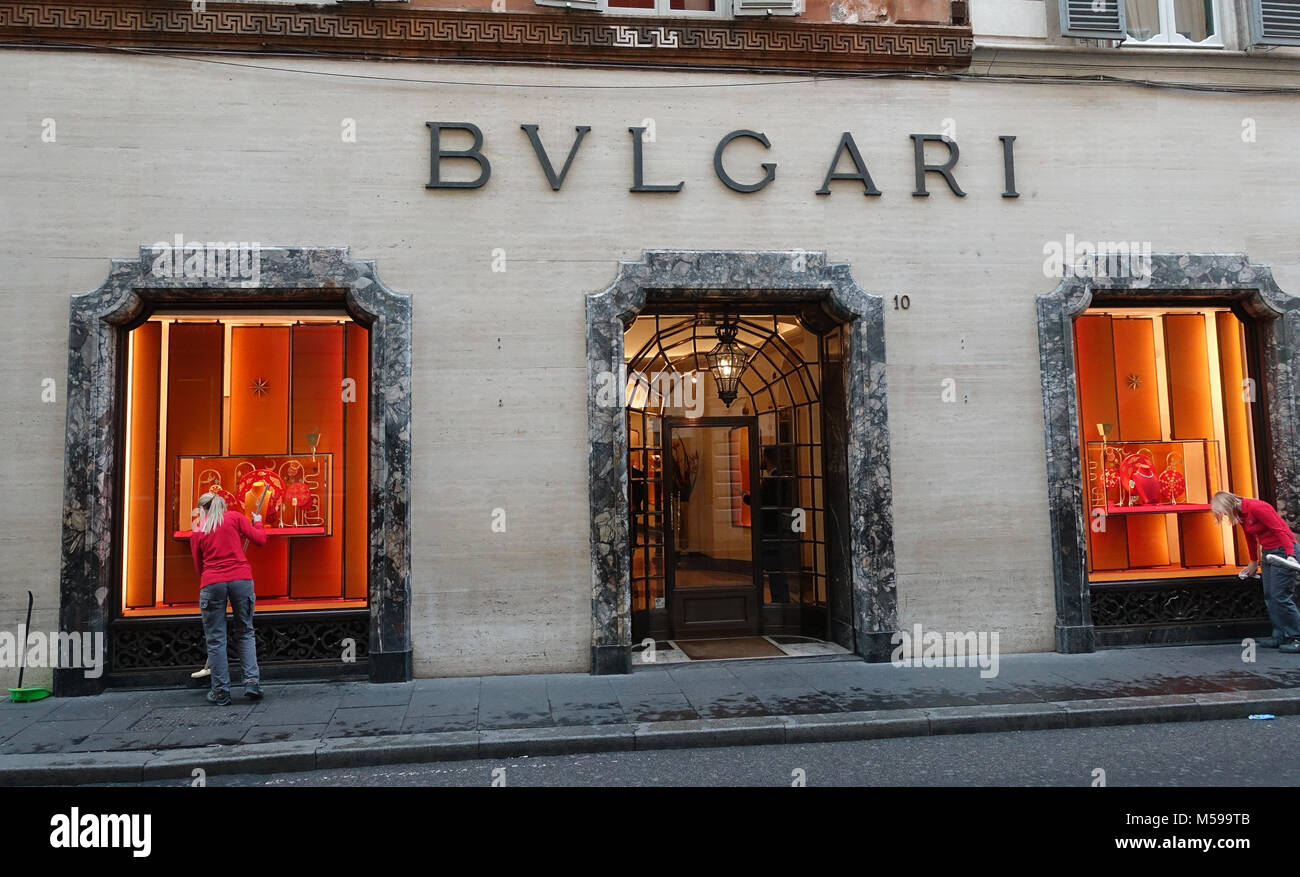 Bulgari store Rome Italy Stock Photo - Alamy