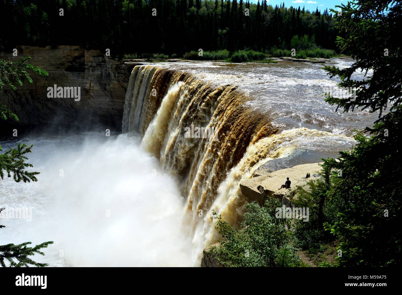 Big Waterfall in North Canada Stock Photo - Alamy