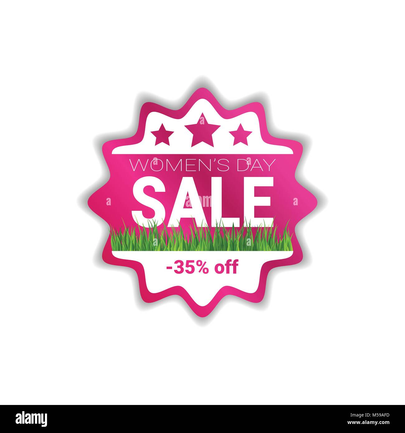 Template Sticker Womens Day Special Offer Promotion Sign Label Isolated ...