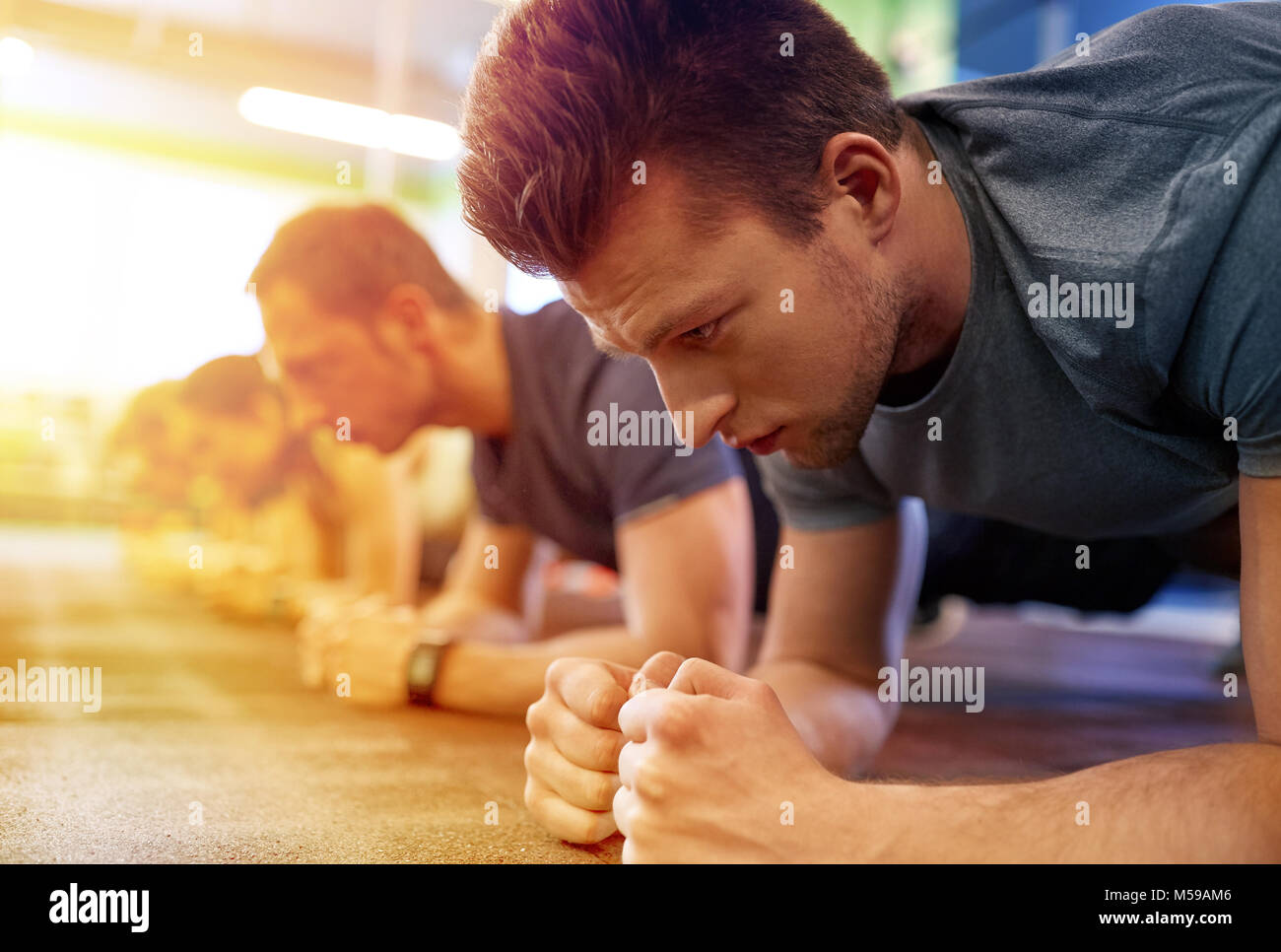 Man plank gym hi-res stock photography and images - Alamy