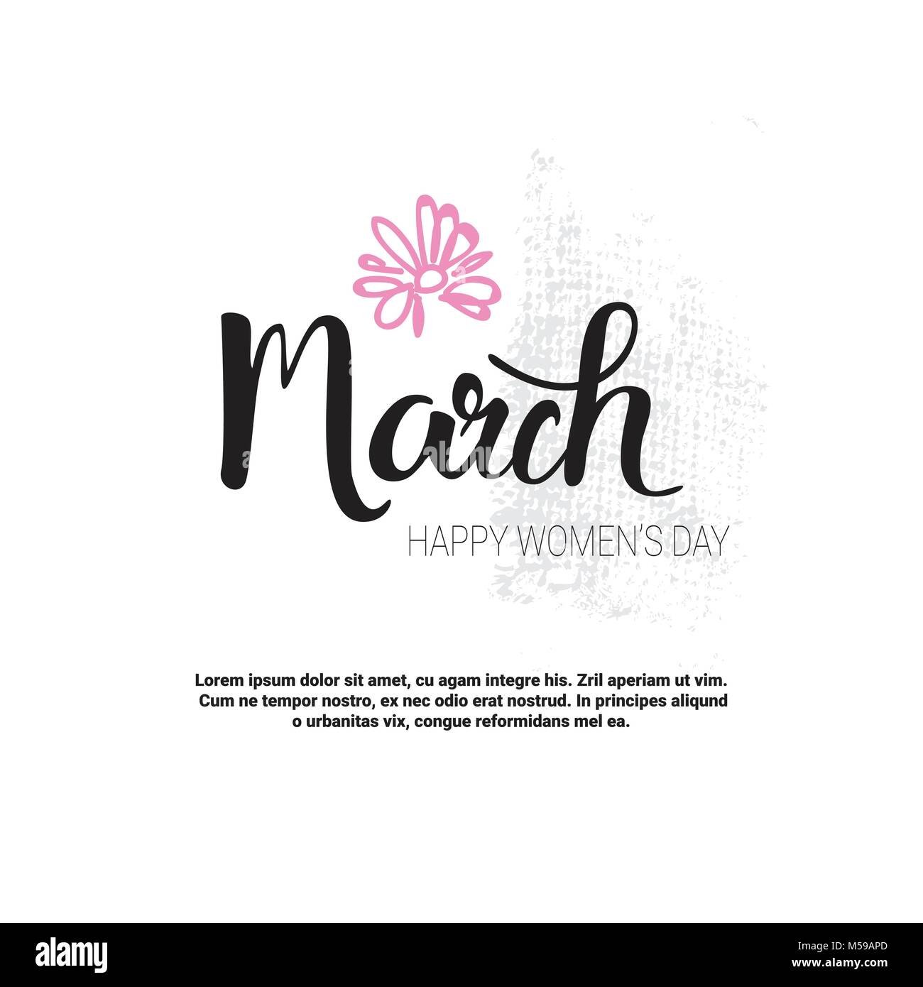 8 March Background With Hadn Drawing Lettering And Copy Space Happy ...