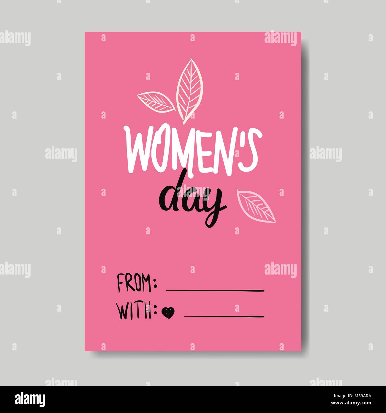 Woman Day Postcard Design Creative Hand Drawn Greeting Card For 8 March ...
