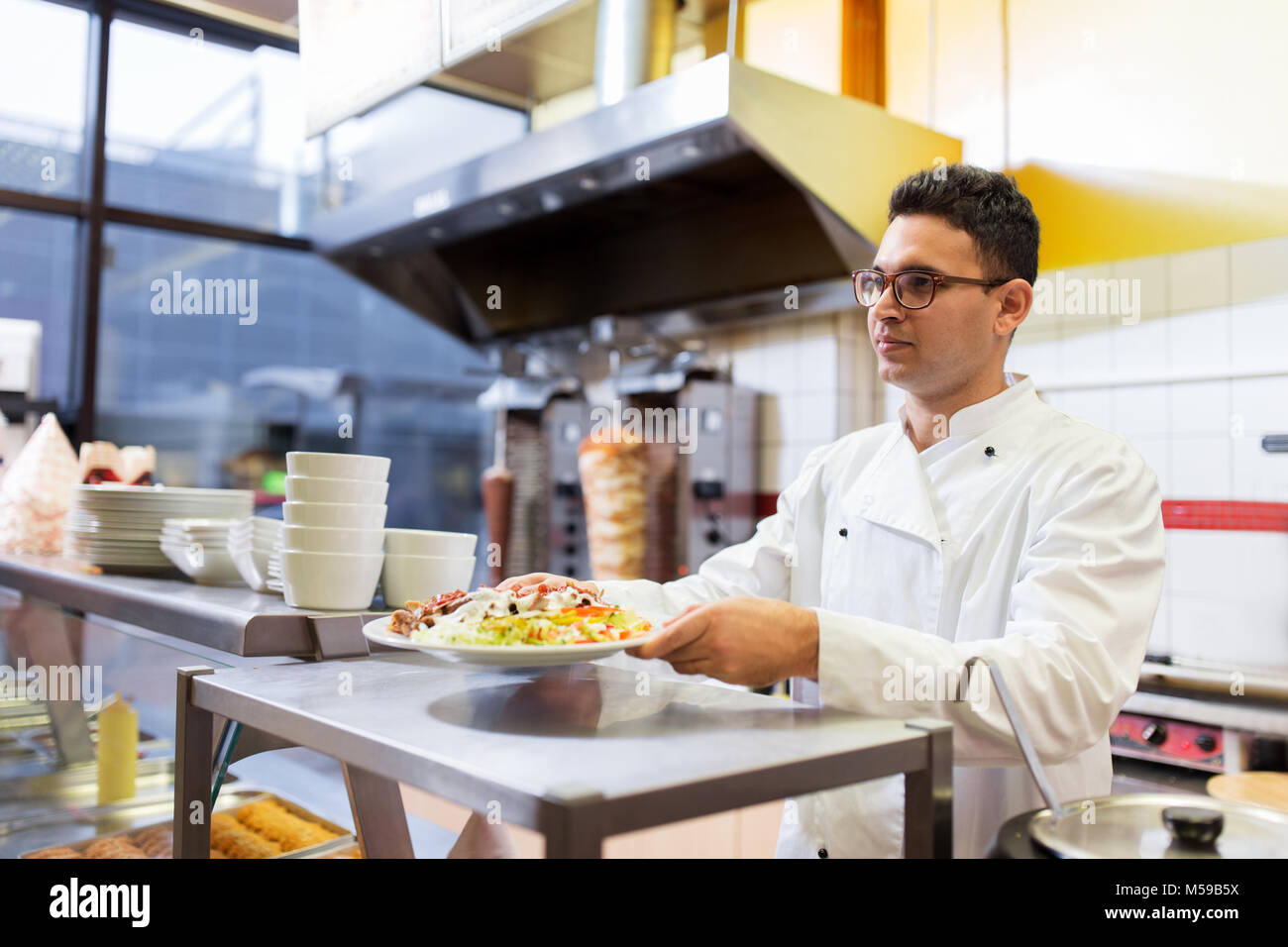 Turkish shawarma young man hi-res stock photography and images - Alamy