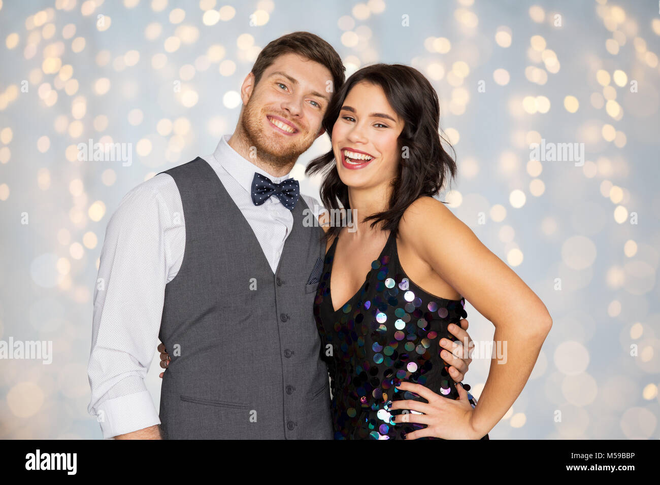 happy couple hugging at party Stock Photo - Alamy