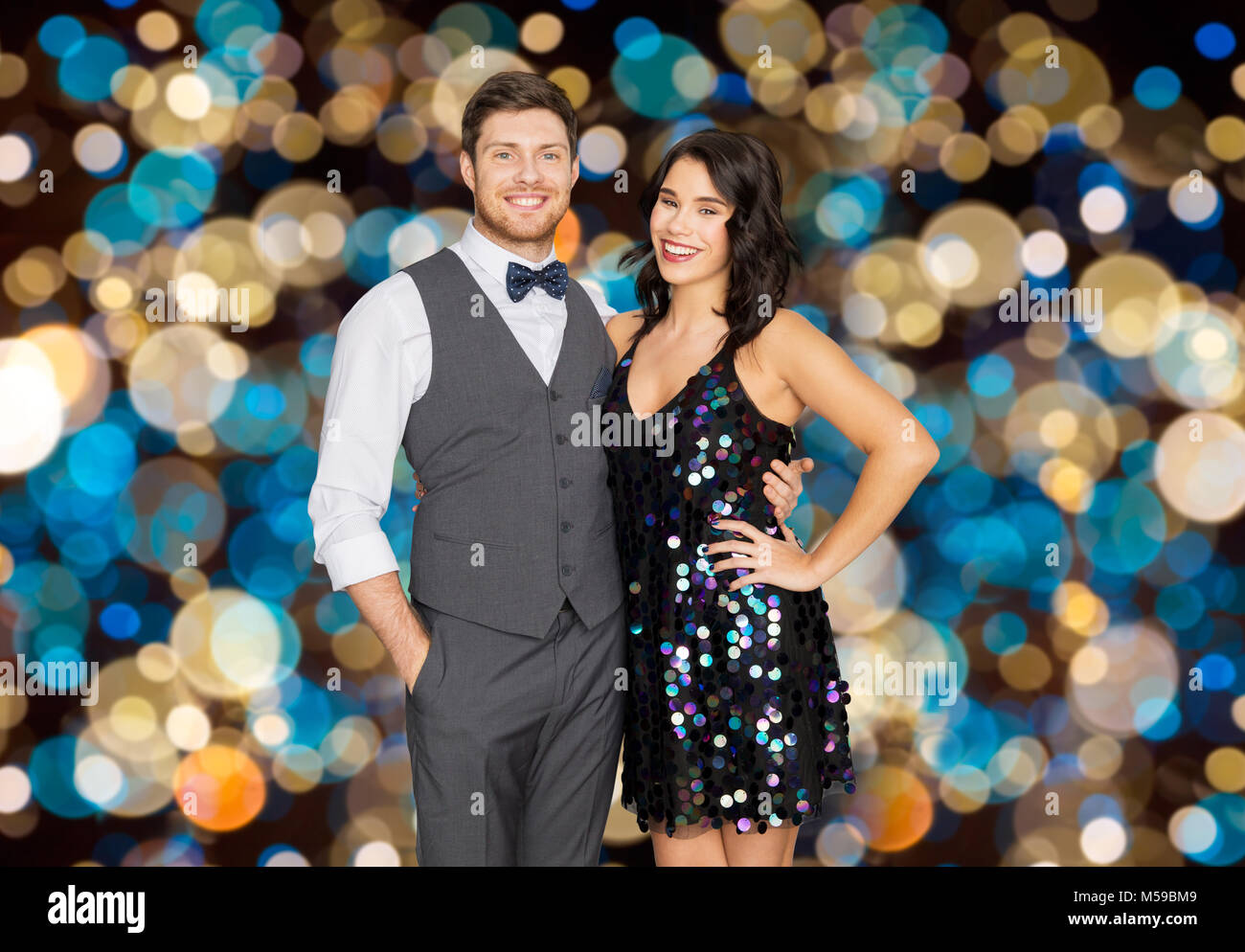 happy couple hugging at party Stock Photo - Alamy