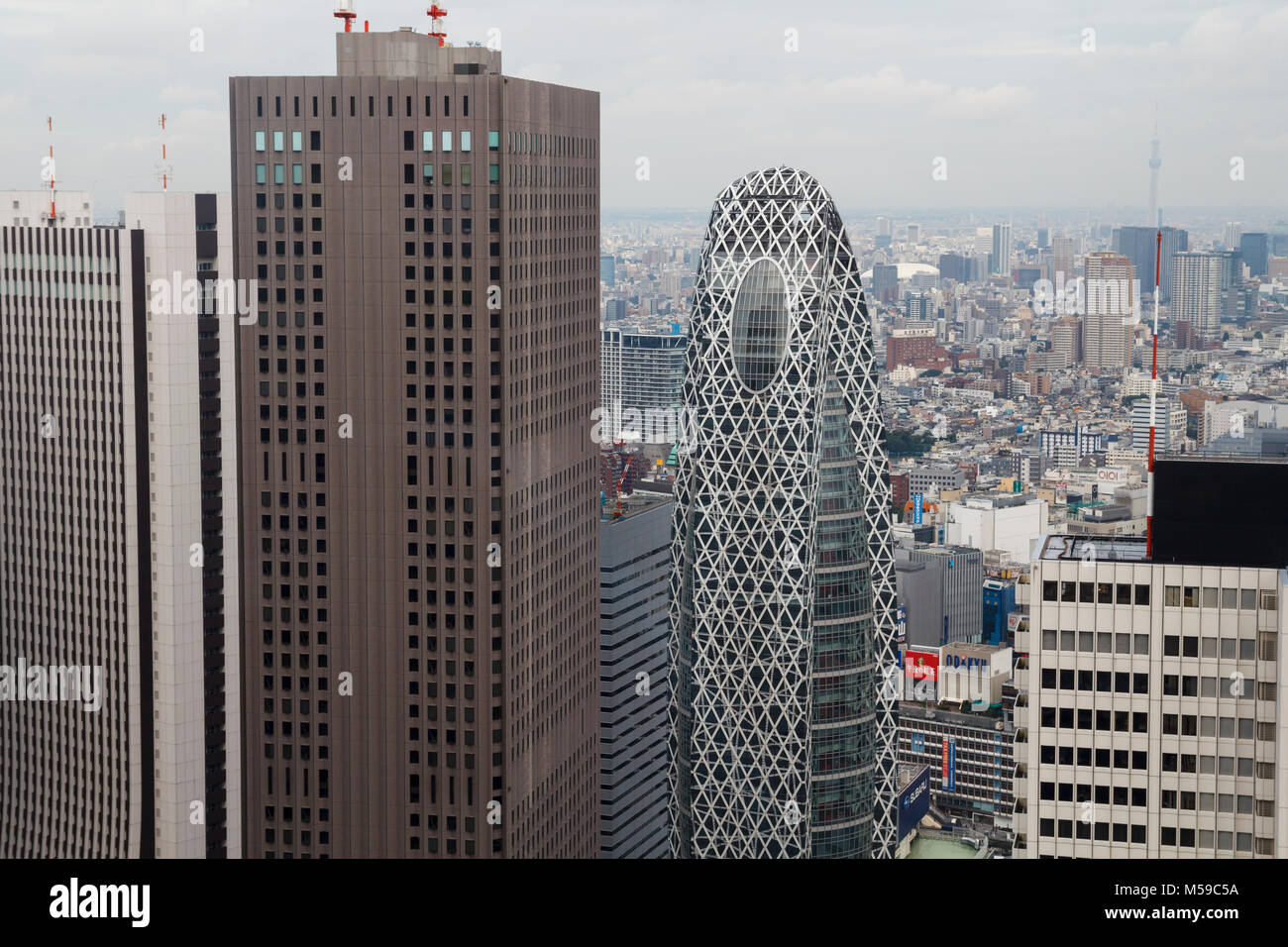 Cocoon Tower and other skyscrapers in Shinjuku district in Tokyo, a ...