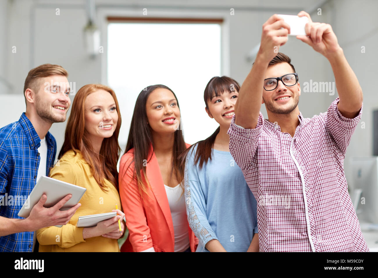 Portrait team creative people together hi-res stock photography and ...