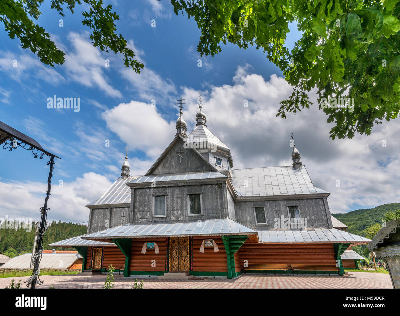 Greek Catholic Church, sheet metal plating, in village of Sheshory near ...