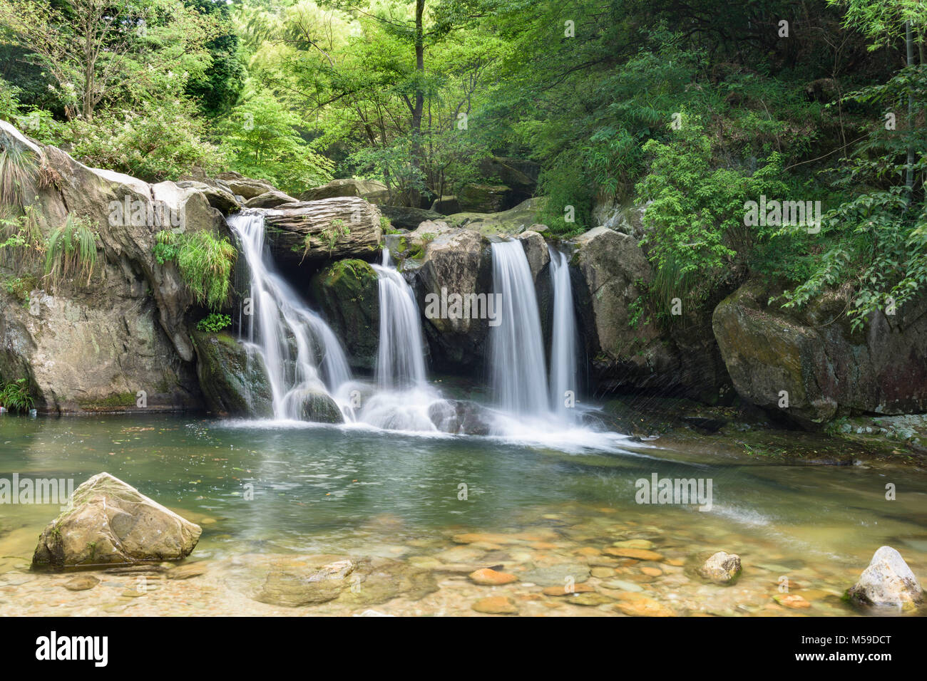 This is Black Dragon waterfall at Mnt. Lu in Jiangxi, China Stock Photo ...